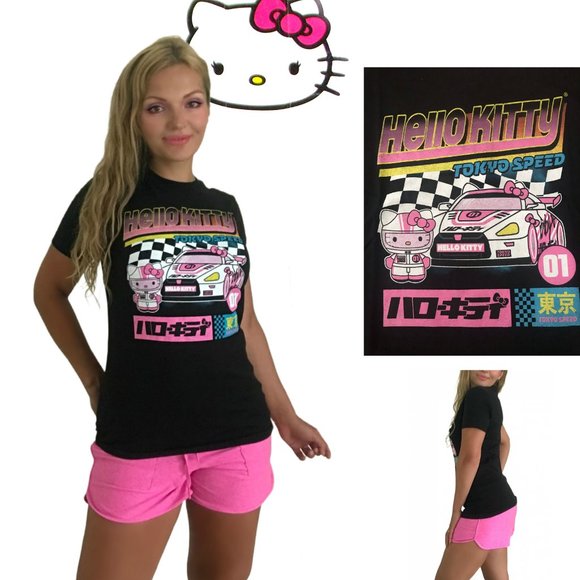 Hello Kitty | Tops | Hello Kitty Tokyo Speed Womens Tshirt With Hello ...